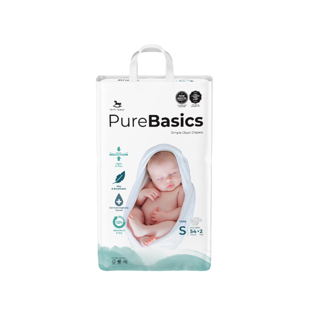 Applecrumby Purebasics Tape Diaper S54+2 – Loco Store
