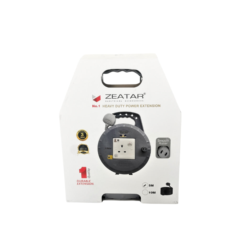 Zeatar Cable Reel Heavy Duty Full Sirim 5M – Loco Store