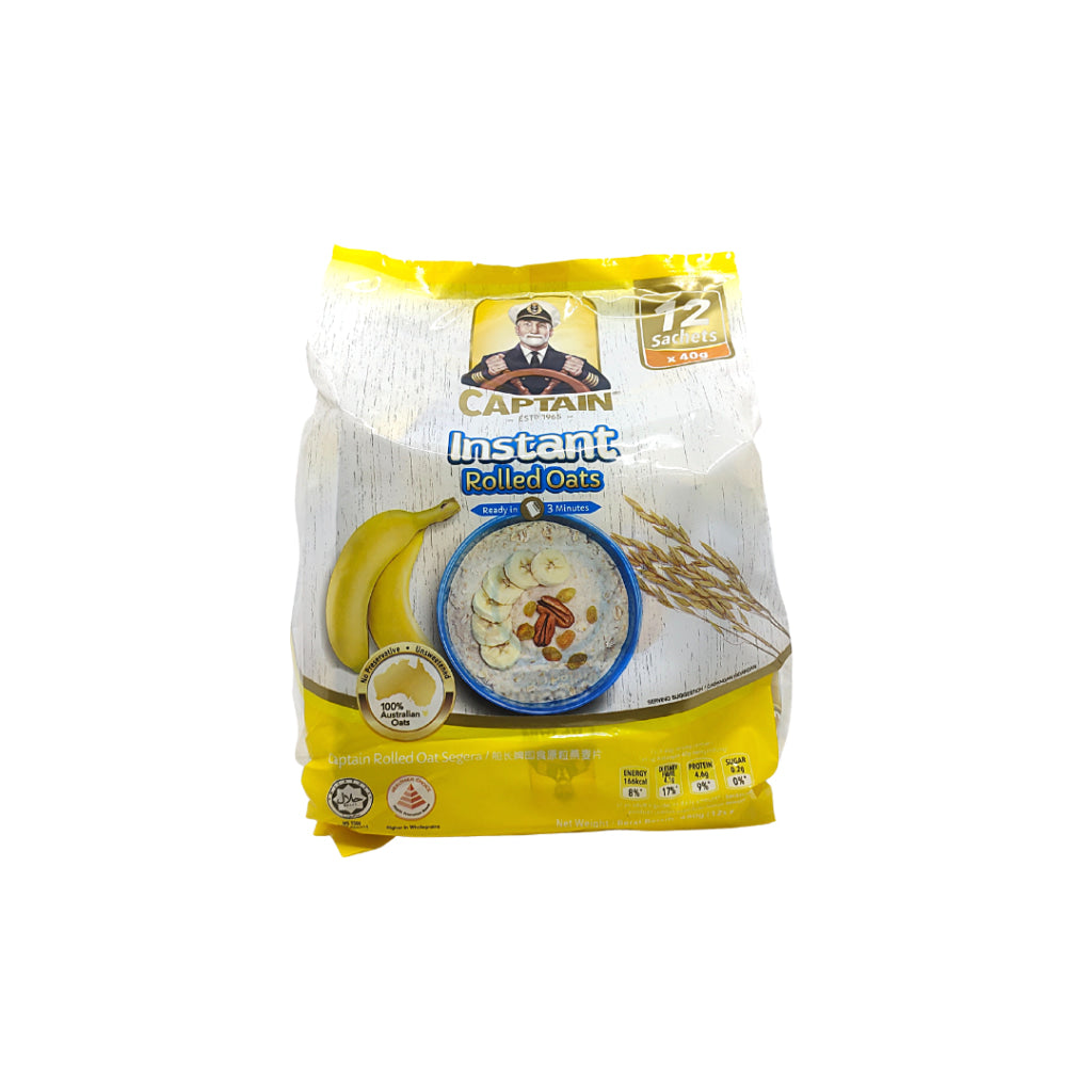 Captain Instant Rolled Oats 40g X 12 sachets – Loco Store